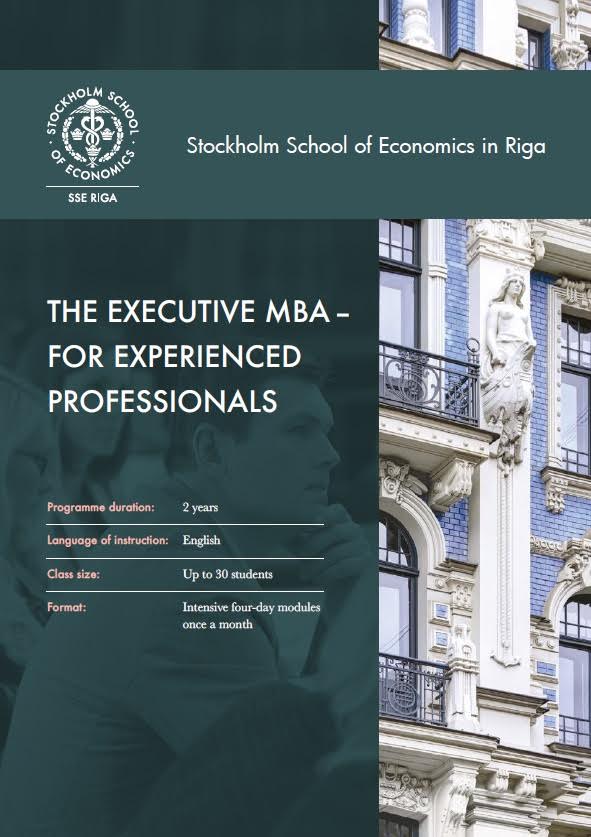 EMBA Brochure | Stockholm School of Economics in Riga